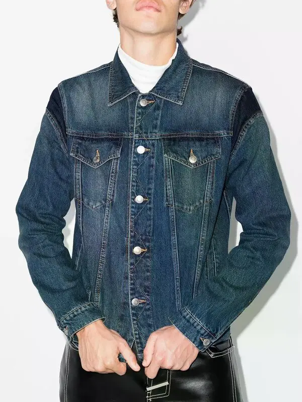 Alexander McQueen Logo-embossed Denim Trucker Jacket