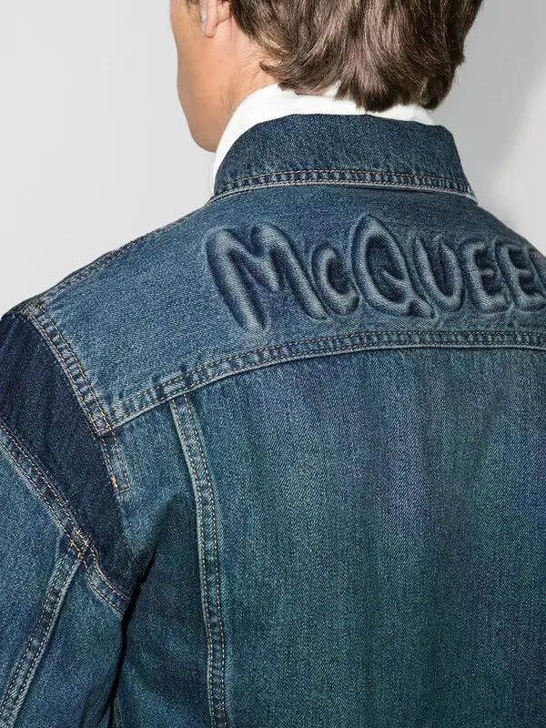 Alexander McQueen Logo-embossed Denim Trucker Jacket