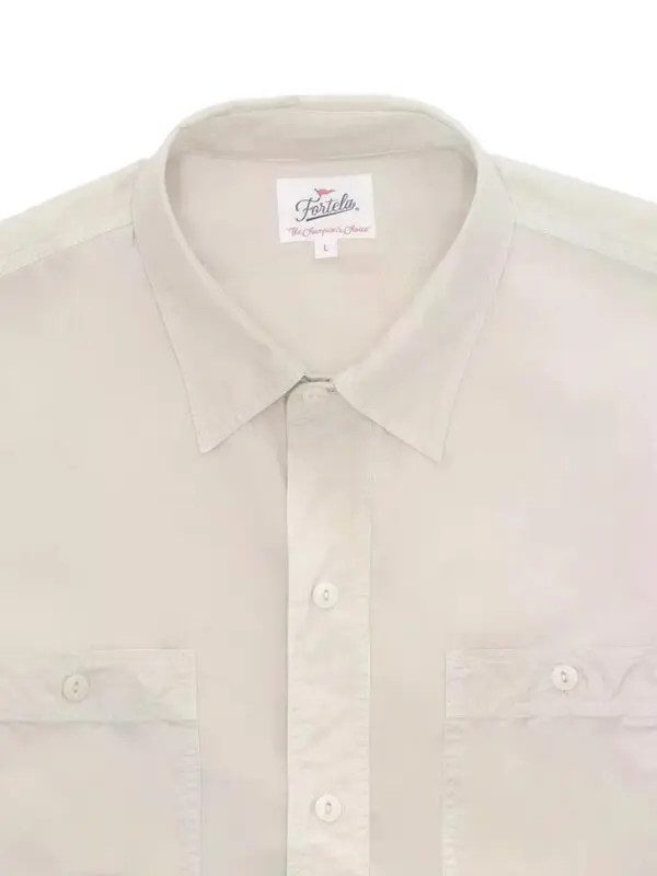 FORTELA Patch-pocket Work Shirt - Neutrals