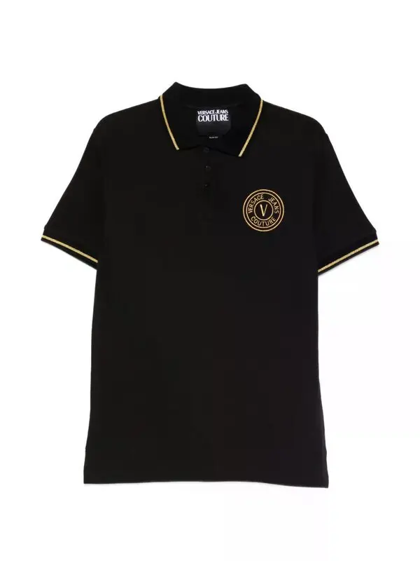 Versace Logo-appliqué Polo Shirt