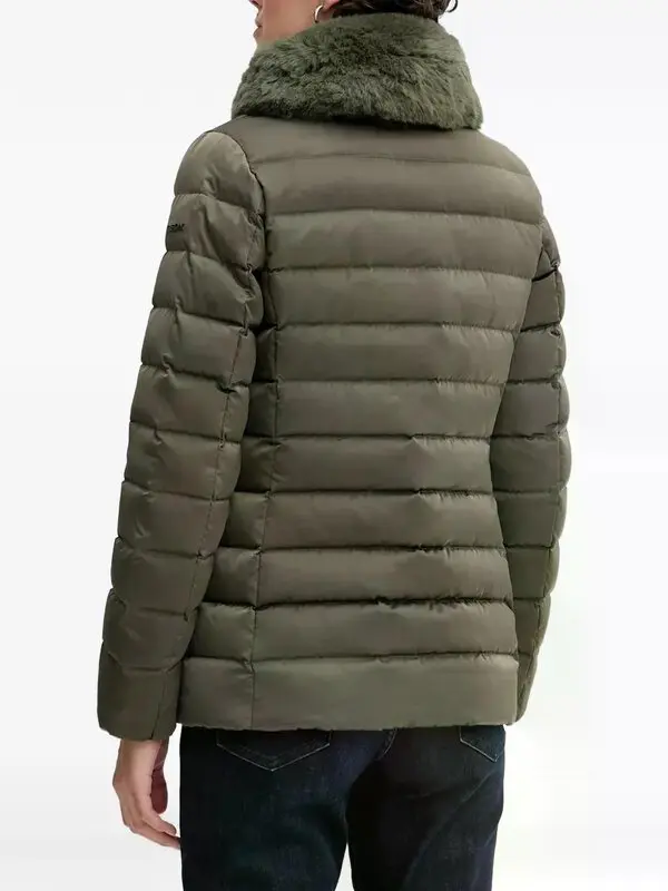 Geox Textured-collar Quilted Jacket - Green