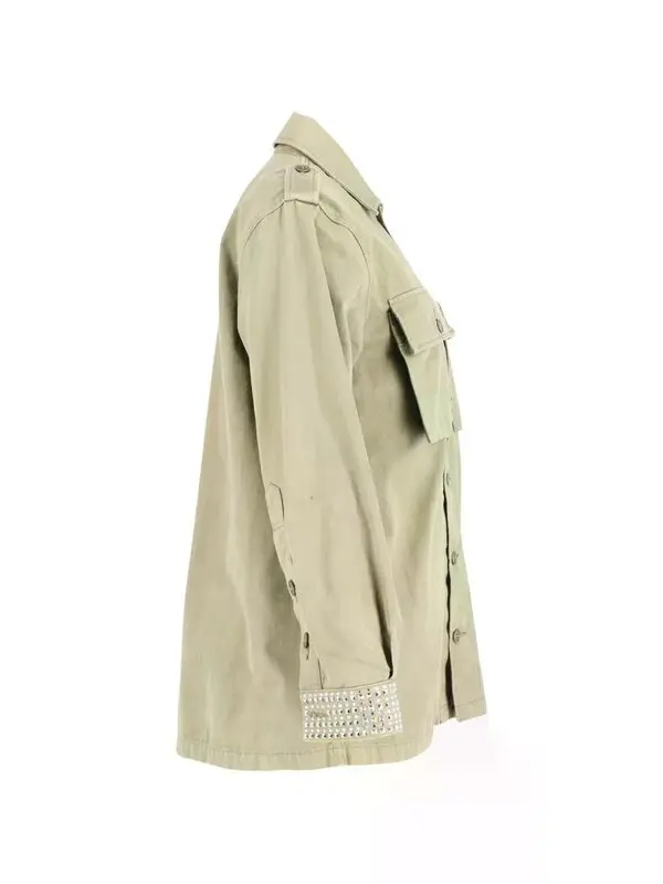 Saint Laurent Embellished-cuff Military Jacket