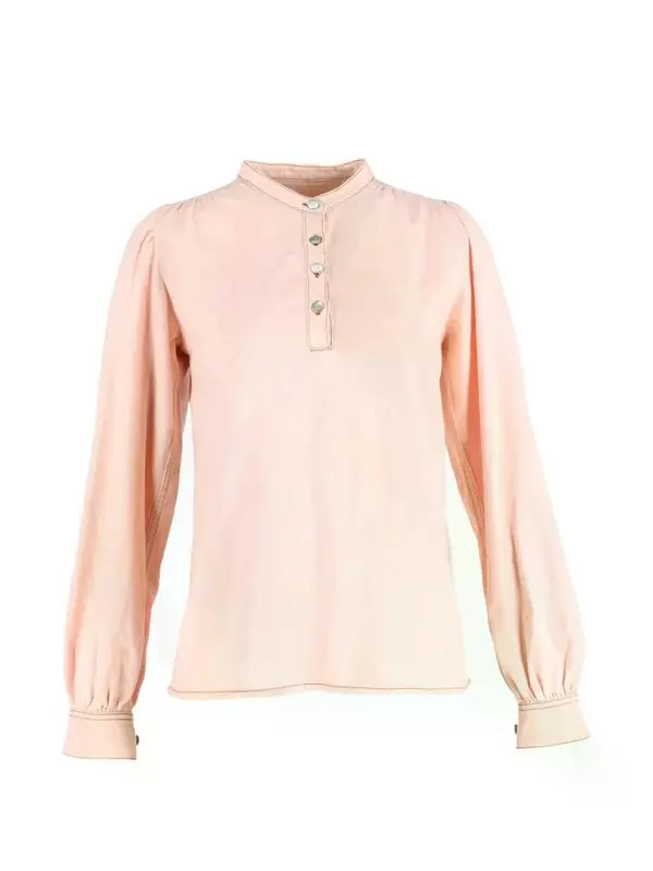 GANNI Buttoned Long-sleeve Top
