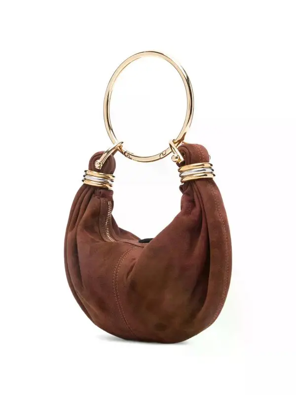 Chloé Mini Suede Tote Bag With Bracelet Handle - Brown