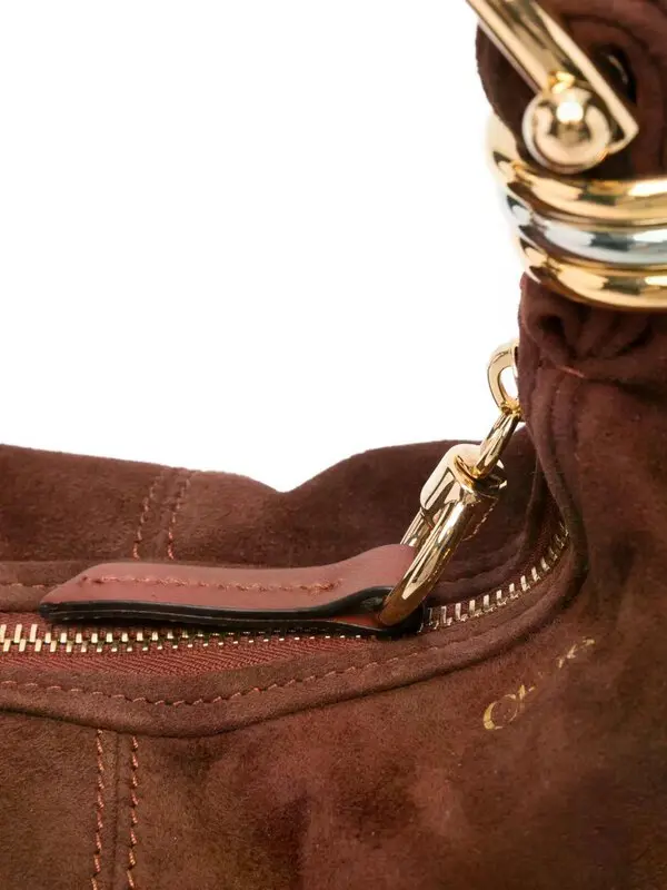 Chloé Mini Suede Tote Bag With Bracelet Handle - Brown