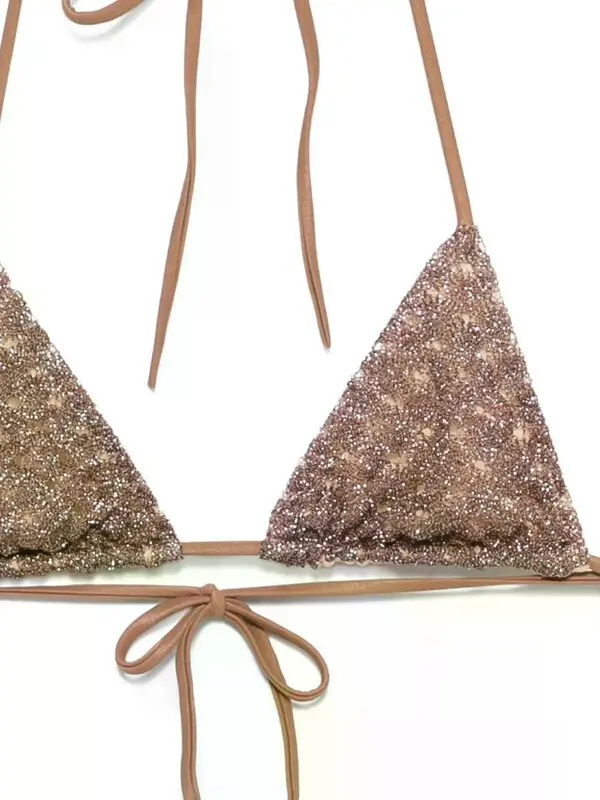 Missoni Embellished Triangle Bikini - Brown