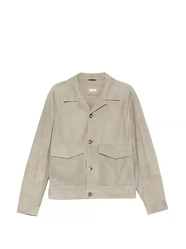 Brunello Cucinelli Suede Leather Jacket