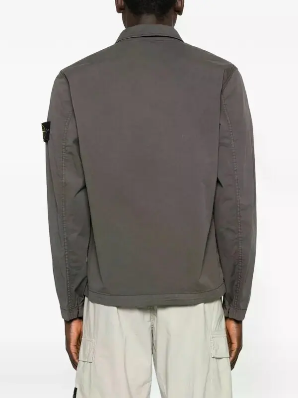 Stone Island Logo Patch Shirt Jacket - Grey