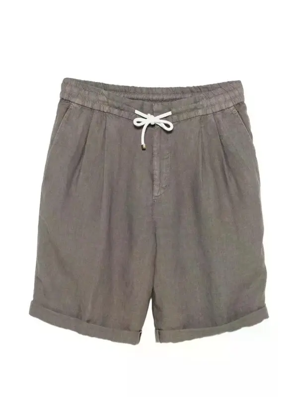 Brunello Cucinelli Drawstring Cuffed Shorts - Brown