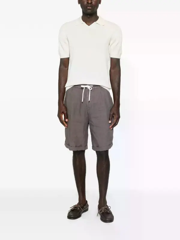 Brunello Cucinelli Drawstring Cuffed Shorts - Brown