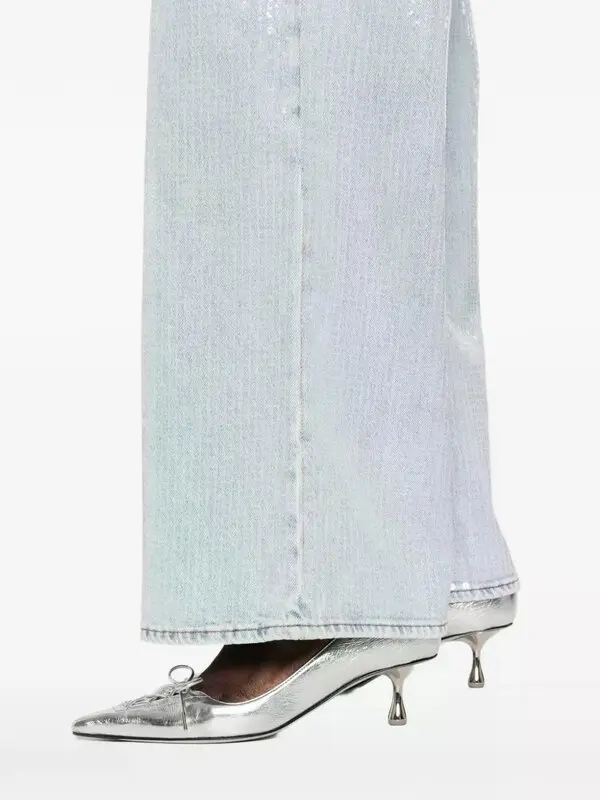 7 For All Mankind Sequin Embellished Straight-leg Jeans