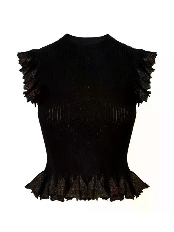 Ulla Johnson Leila Ruffled Top - Black