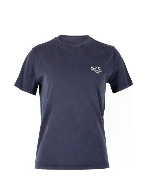 A.p.c. Cotton Crewneck T-shirt With Embroidered Logo