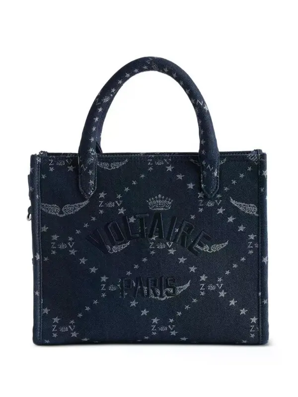 Zadig&Voltaire Angel Monogram Denim Tote Bag - Blue