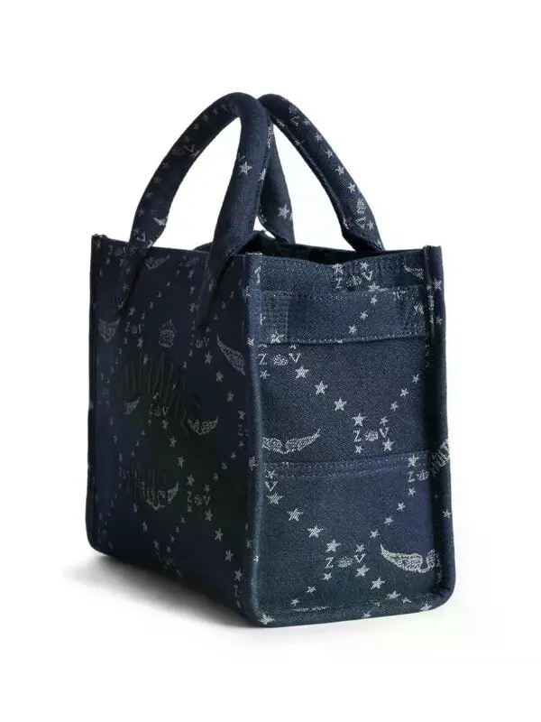 Zadig&Voltaire Angel Monogram Denim Tote Bag - Blue