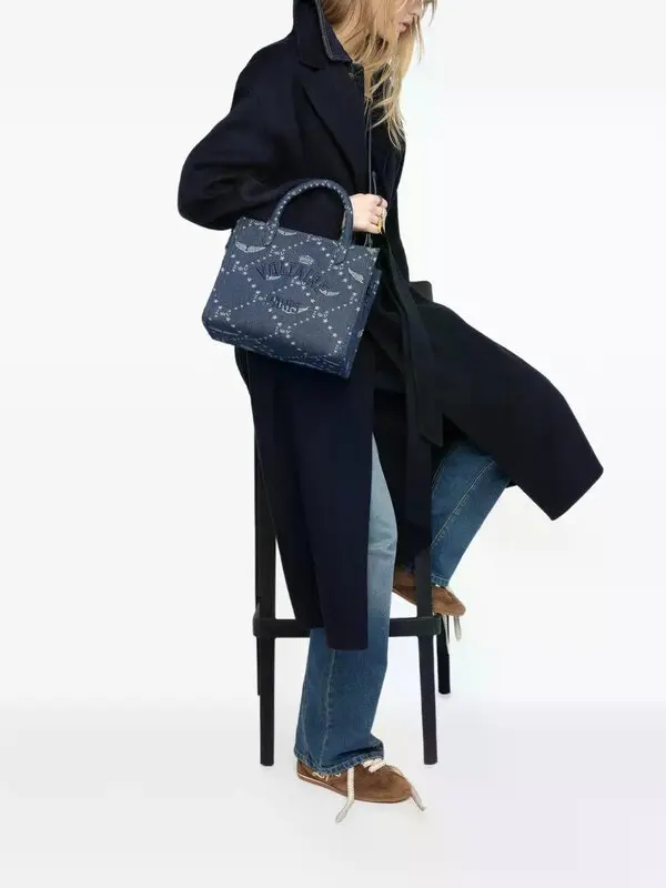 Zadig&Voltaire Angel Monogram Denim Tote Bag - Blue