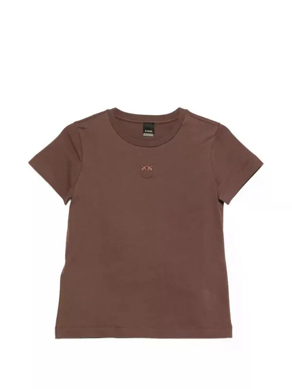 Pinko Logo Embroidered Cotton T-shirt