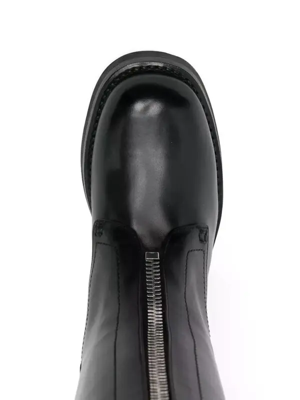 Alexander McQueen Countryside Buckle Leather Knee Boots