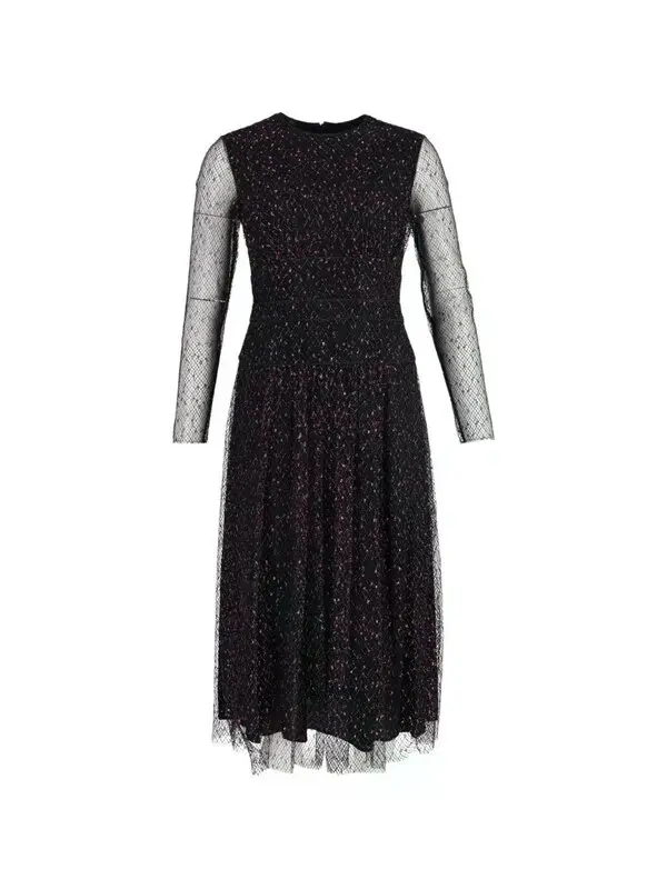 Escada Sheer Sleeve Midi Dress