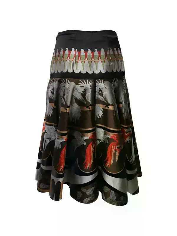 Fendi Parrot Print Midi Skirt