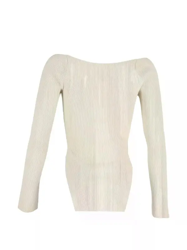 Khaite Maddy Knitted Off-shoulder Top