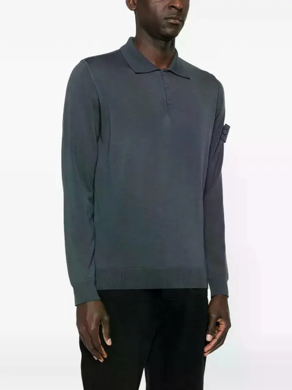 Stone Island Ghost Long-sleeve Polo Shirt