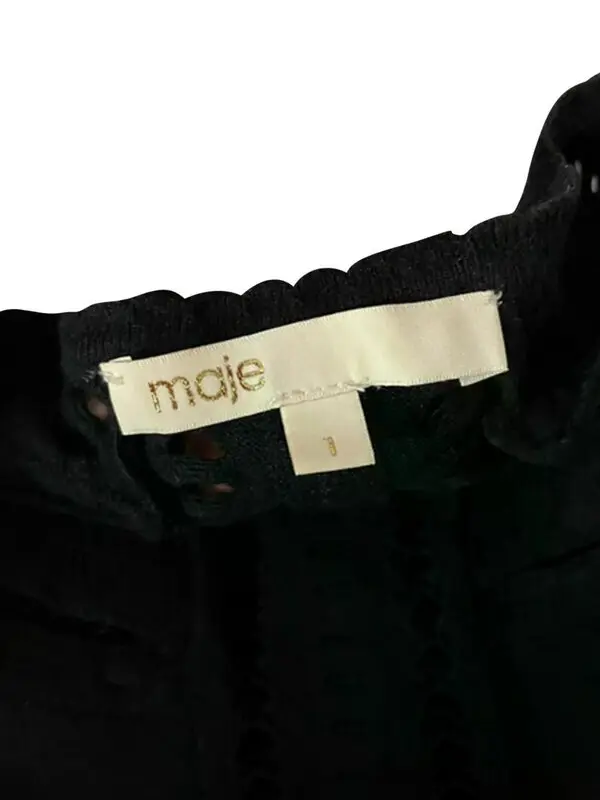 Maje Perforated Wool Mini Dress