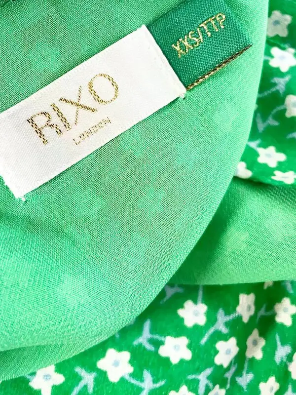 Rixo Floral Print V-neck Blouse