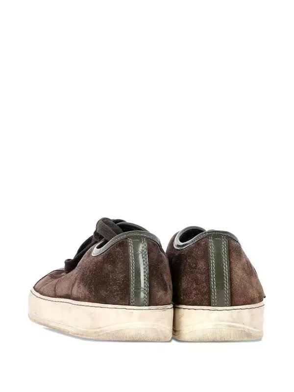 LANVIN Suede Low Top Sneakers - Brown