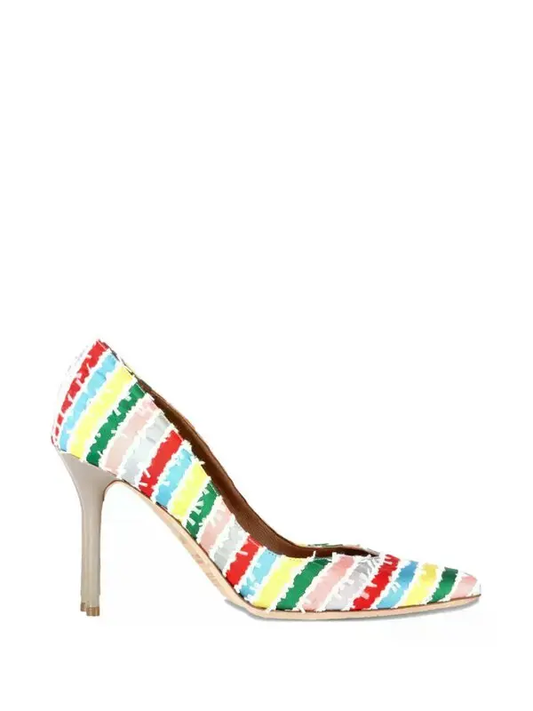 MALONE SOULIERS Brenda Striped Pointed Pumps