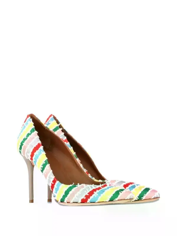 MALONE SOULIERS Brenda Striped Pointed Pumps