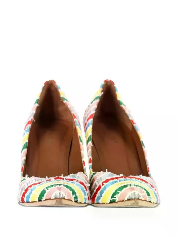 MALONE SOULIERS Brenda Striped Pointed Pumps