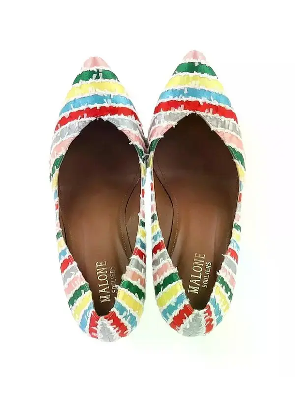 MALONE SOULIERS Brenda Striped Pointed Pumps
