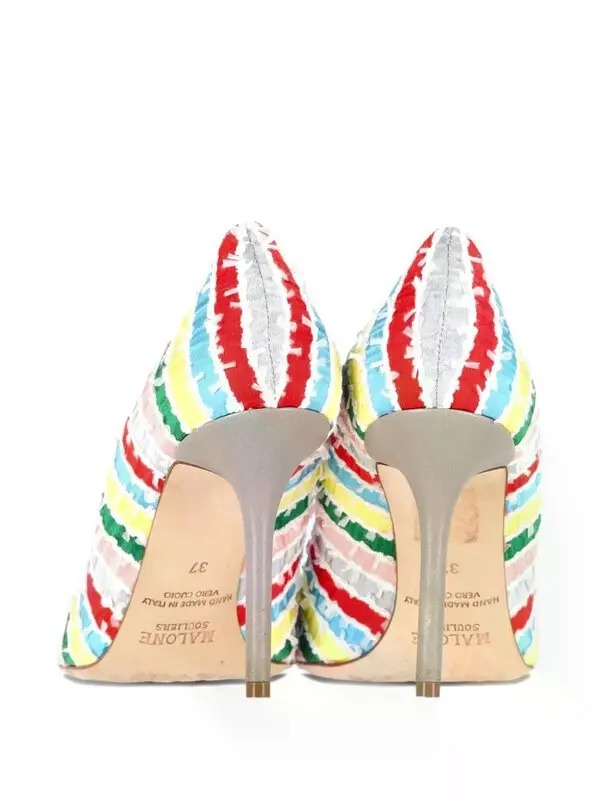 MALONE SOULIERS Brenda Striped Pointed Pumps