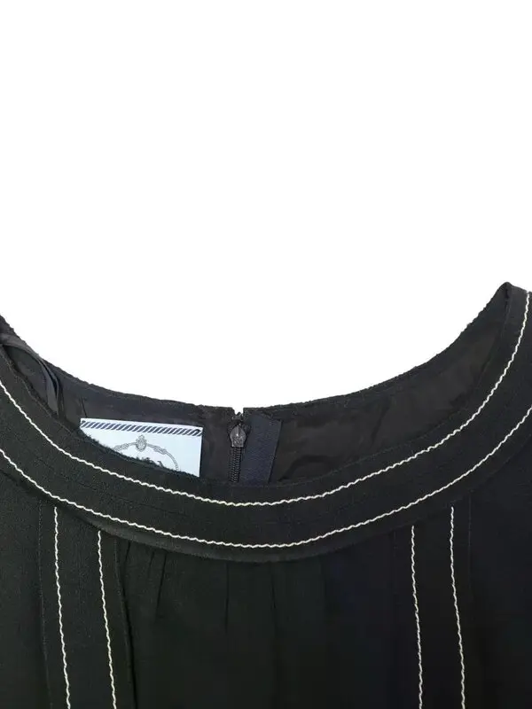 Prada Contrast-stitch Midi Dress