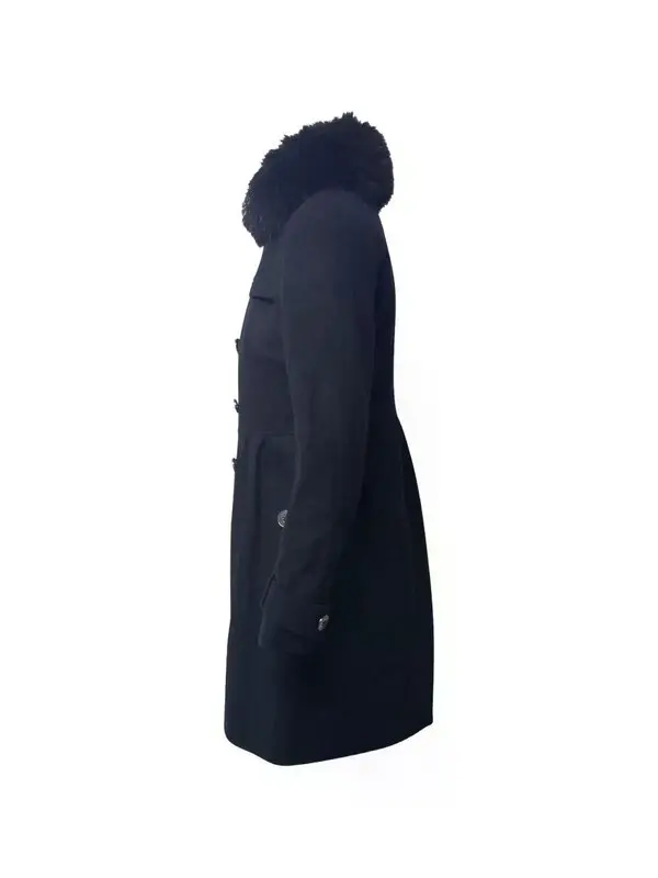 Burberry Fur-collar Double-breasted Coat