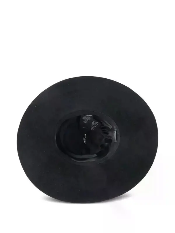 Saint Laurent Ribbon Band Flat Brim Hat