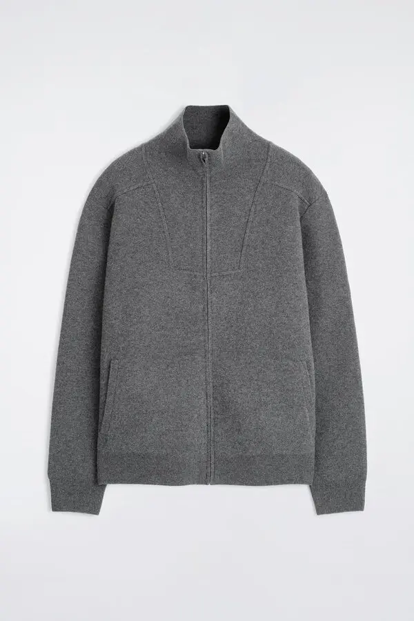 Cos Merino Wool Zip-up Track Jacket
