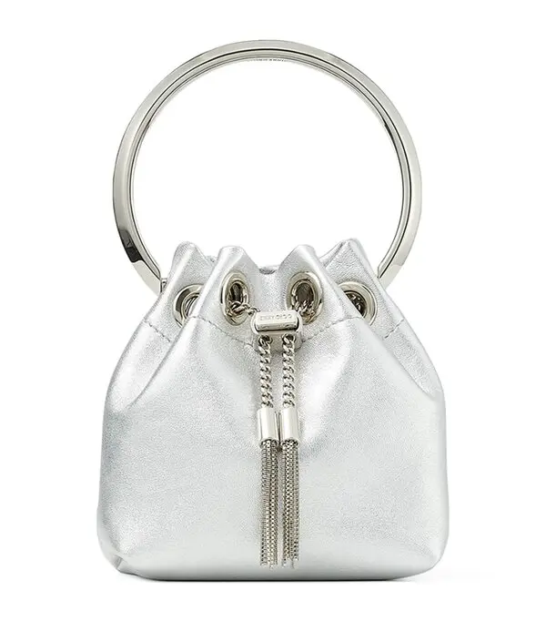 JIMMY CHOO Micro Bon Bon Top-handle Bag - Silver