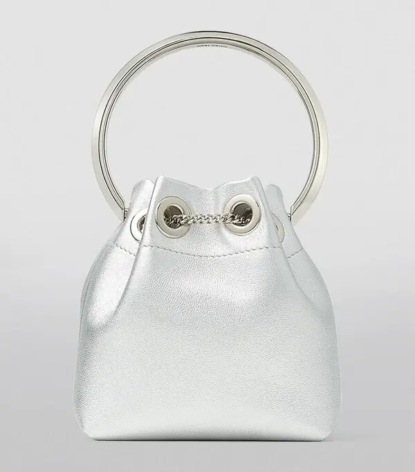 JIMMY CHOO Micro Bon Bon Top-handle Bag - Silver