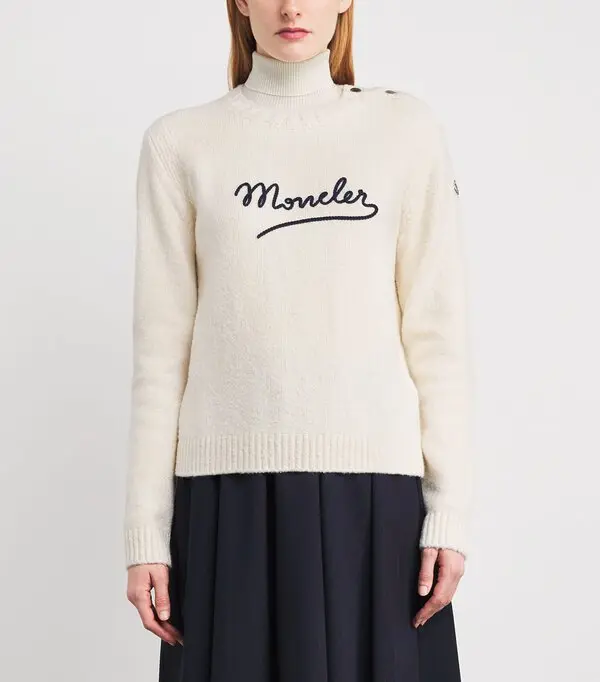 Moncler Cotton-blend Embroidered Sweater