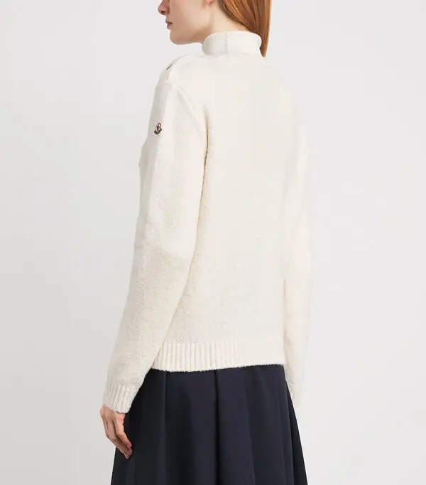Moncler Cotton-blend Embroidered Sweater