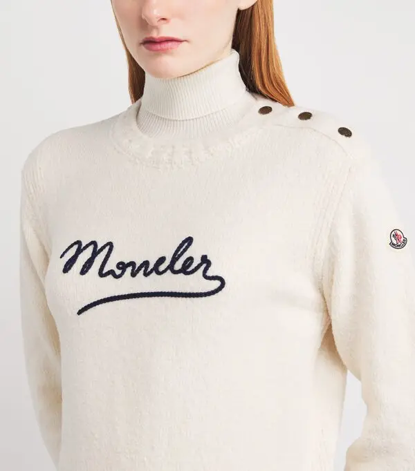 Moncler Cotton-blend Embroidered Sweater