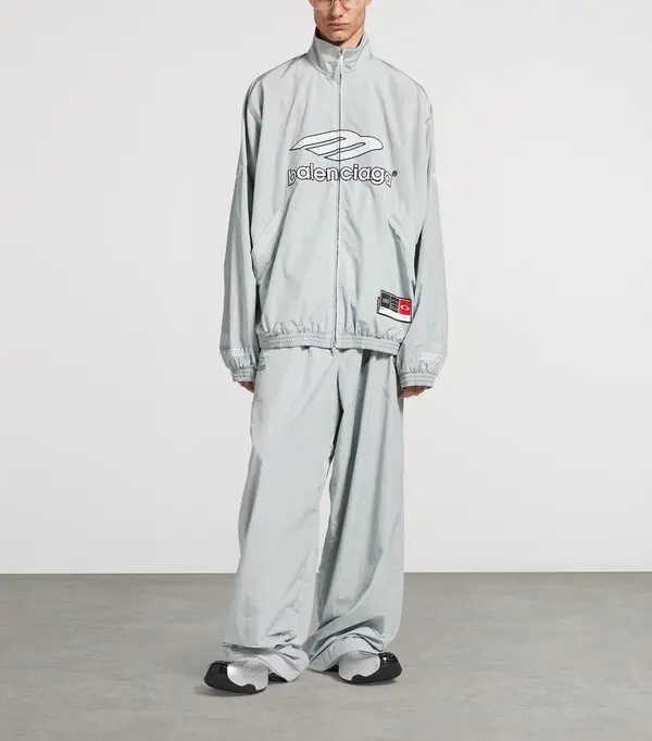 Balenciaga Techno Cotton Track Jacket - Grey
