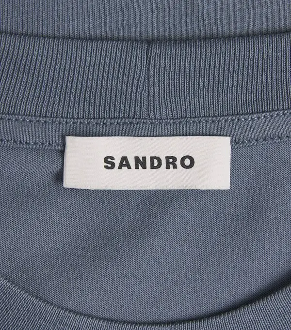 Sandro Organic Cotton Logo T-shirt - Black