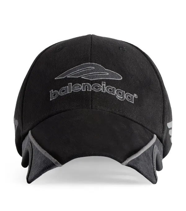 Balenciaga Logo Football Cap - Black
