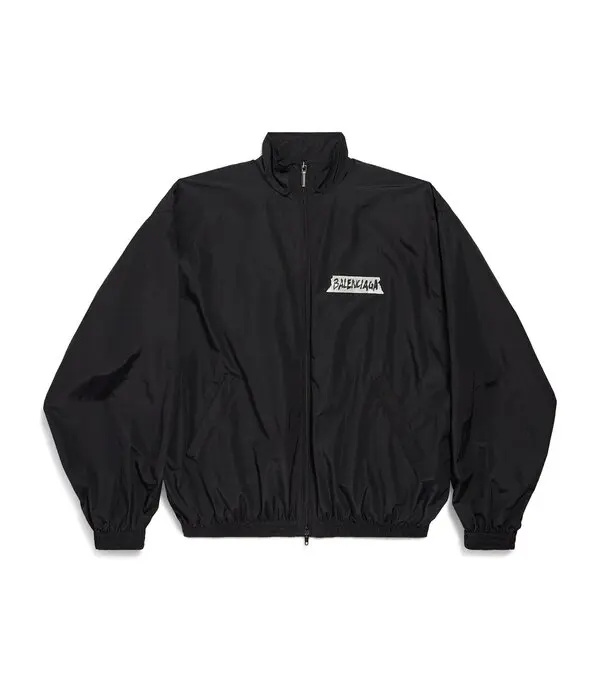 Balenciaga Techno Cotton Masking Tape Logo Track Jacket