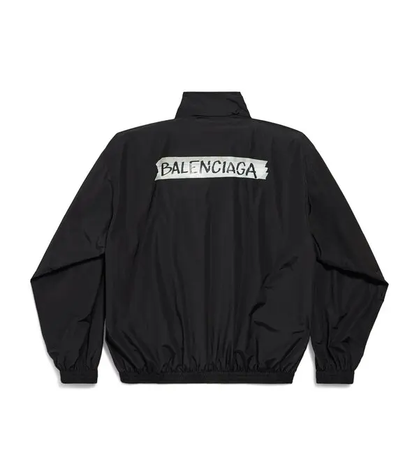 Balenciaga Techno Cotton Masking Tape Logo Track Jacket