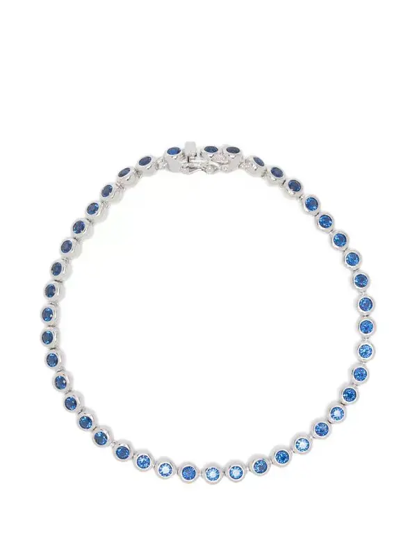 MISSOMA Embellished Round Tennis Bracelet - Silver