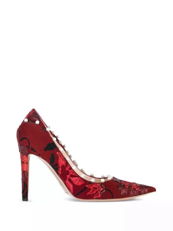 AQUAZZURA Pearl-embellished Heeled Pumps